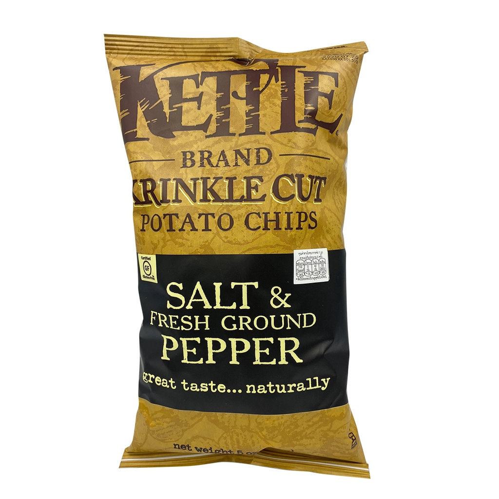 Kettle Salt and Fresh Ground Pepper Chips 142G.