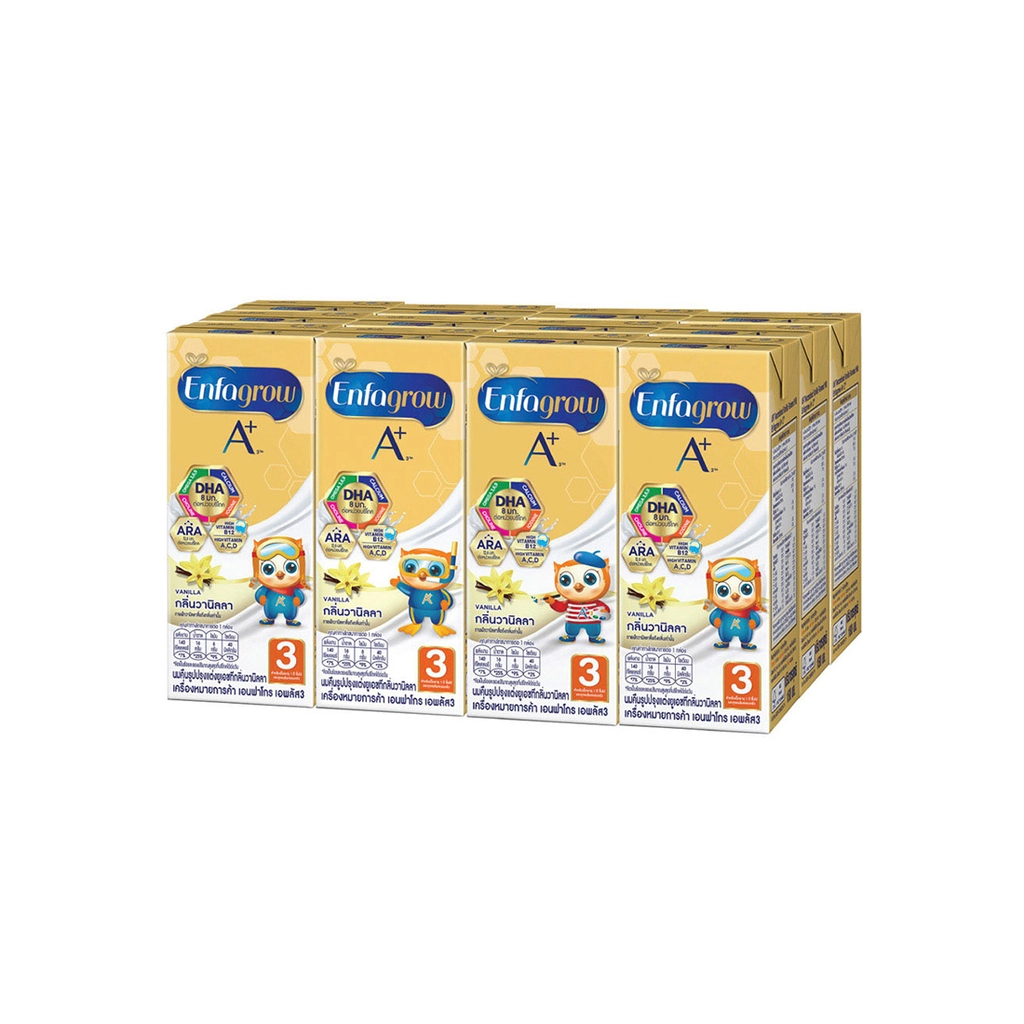 Enfagrow 3 A Plus UHT Milk Vanilla 180ML. Pack 12