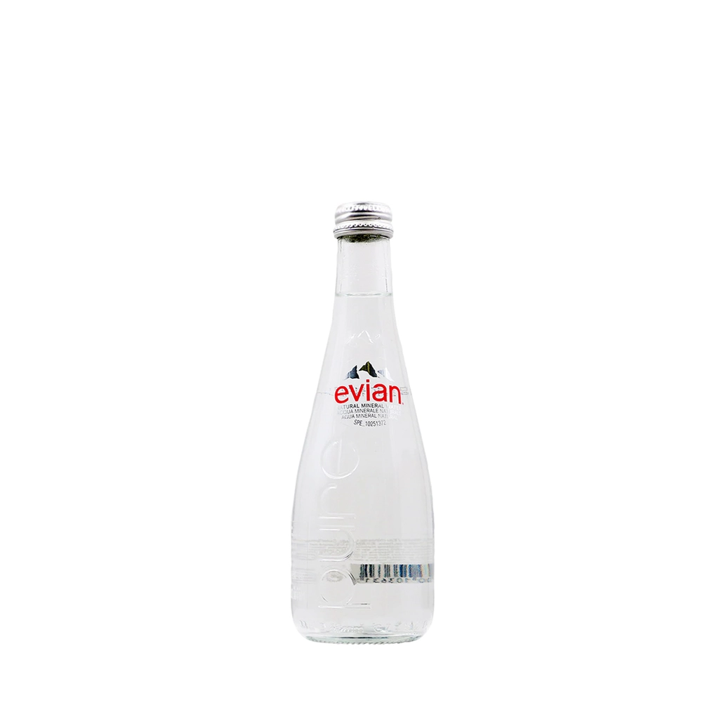 Evian Natural Mineral Water Glass 330ML.