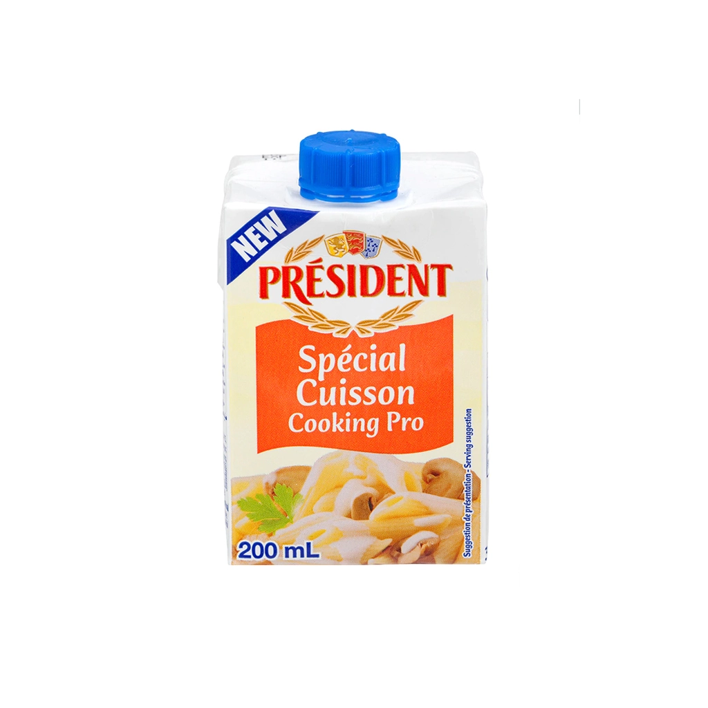 President Uht Semi-Thick Light Cooking Cream Pro 200G.