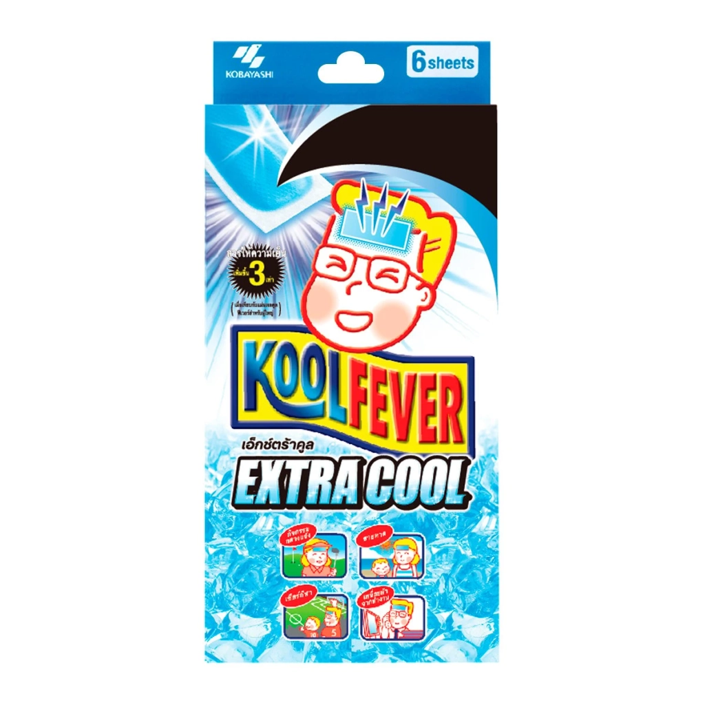 Koolfever Extra Cool Cooling Gel Sheet for Adults Pack 6