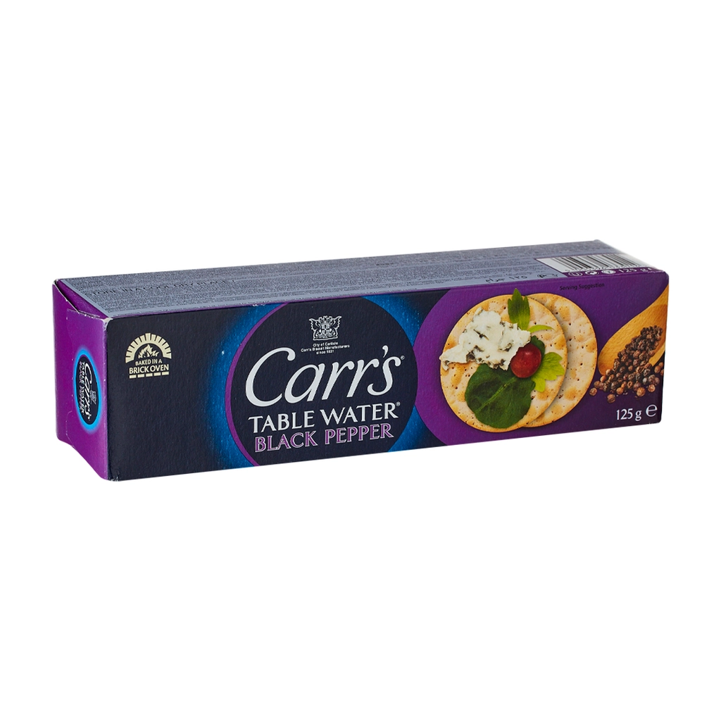 Carr's Table Water Black Pepper Crackers 125G.