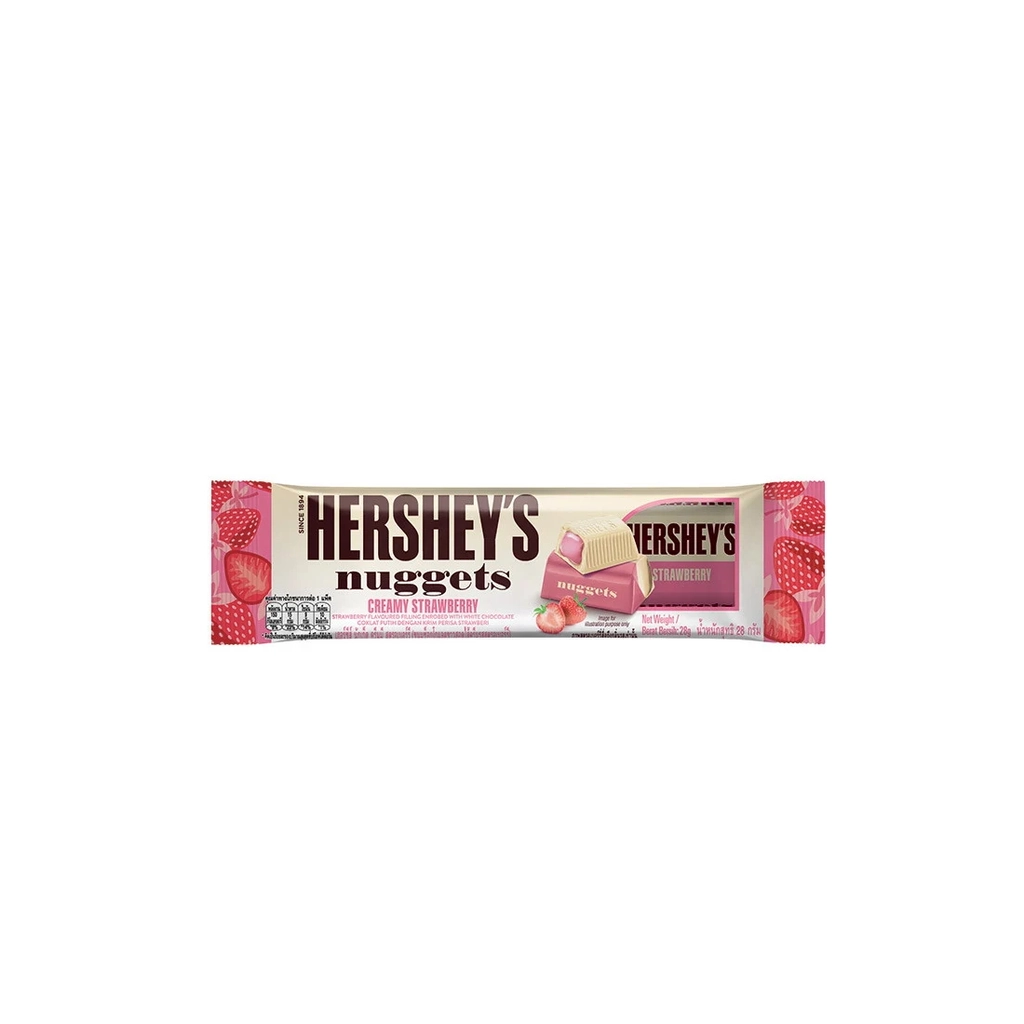 Hershey's Nugget White Chocolate Creamy Strawberry 28G.