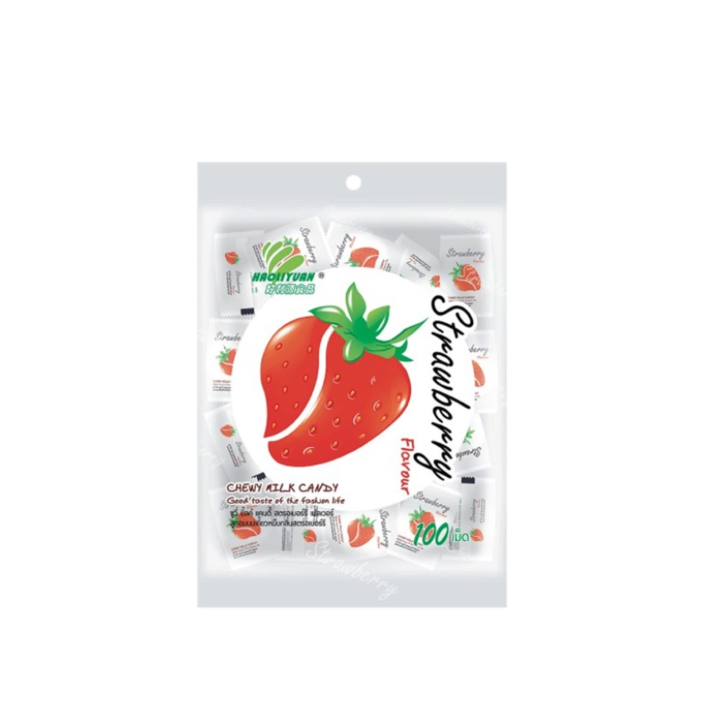 Haoliyuan Strawberry Flavour Chewy Milk Candy 360G.