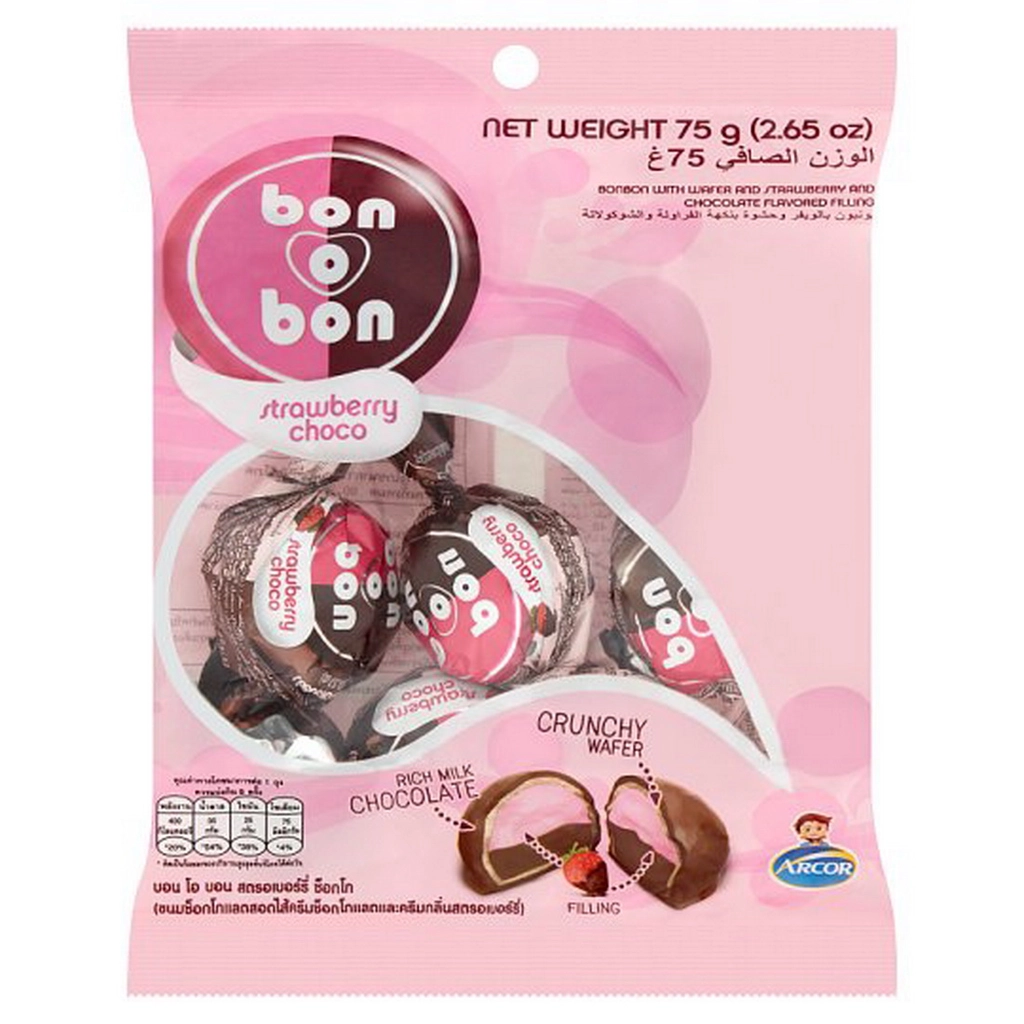Bon O Bon Strawberry Choco 75G.