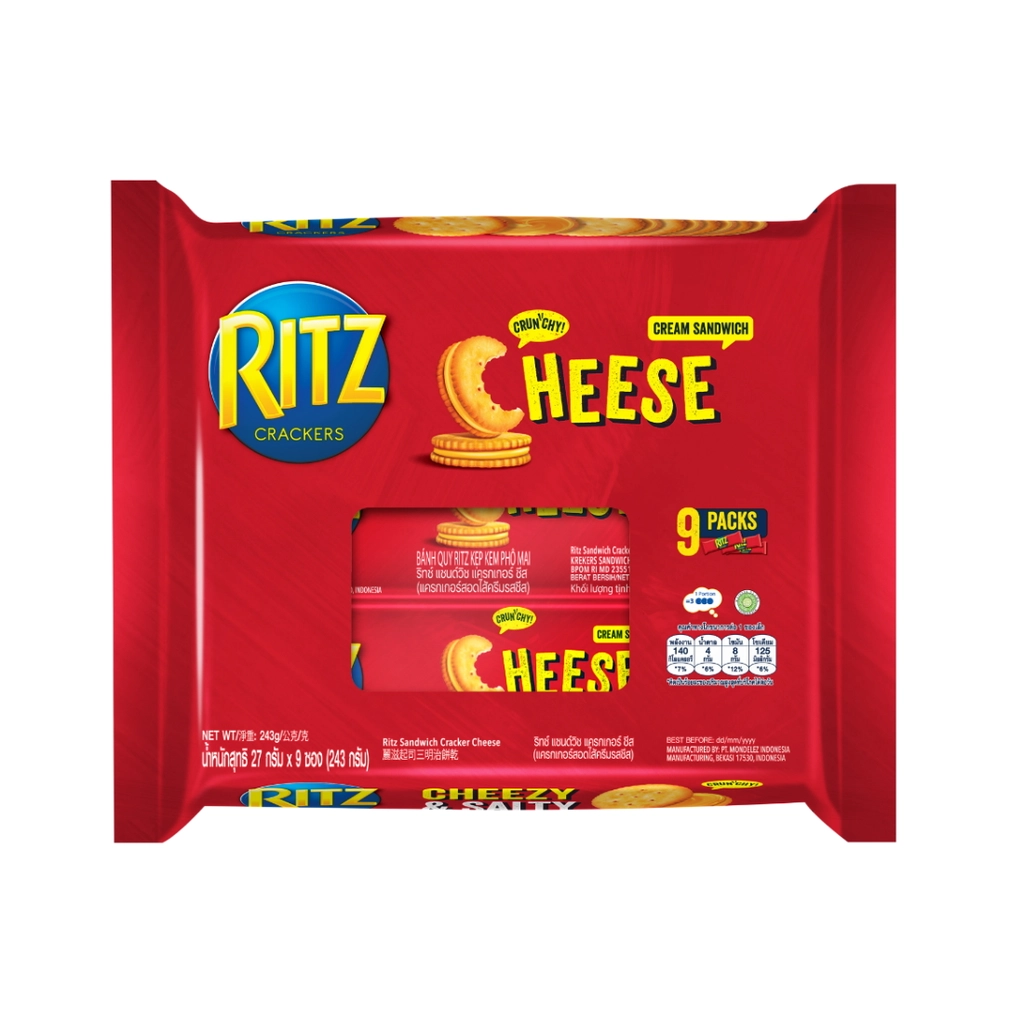 Ritz Sandwich Cracker Cheese 243G.