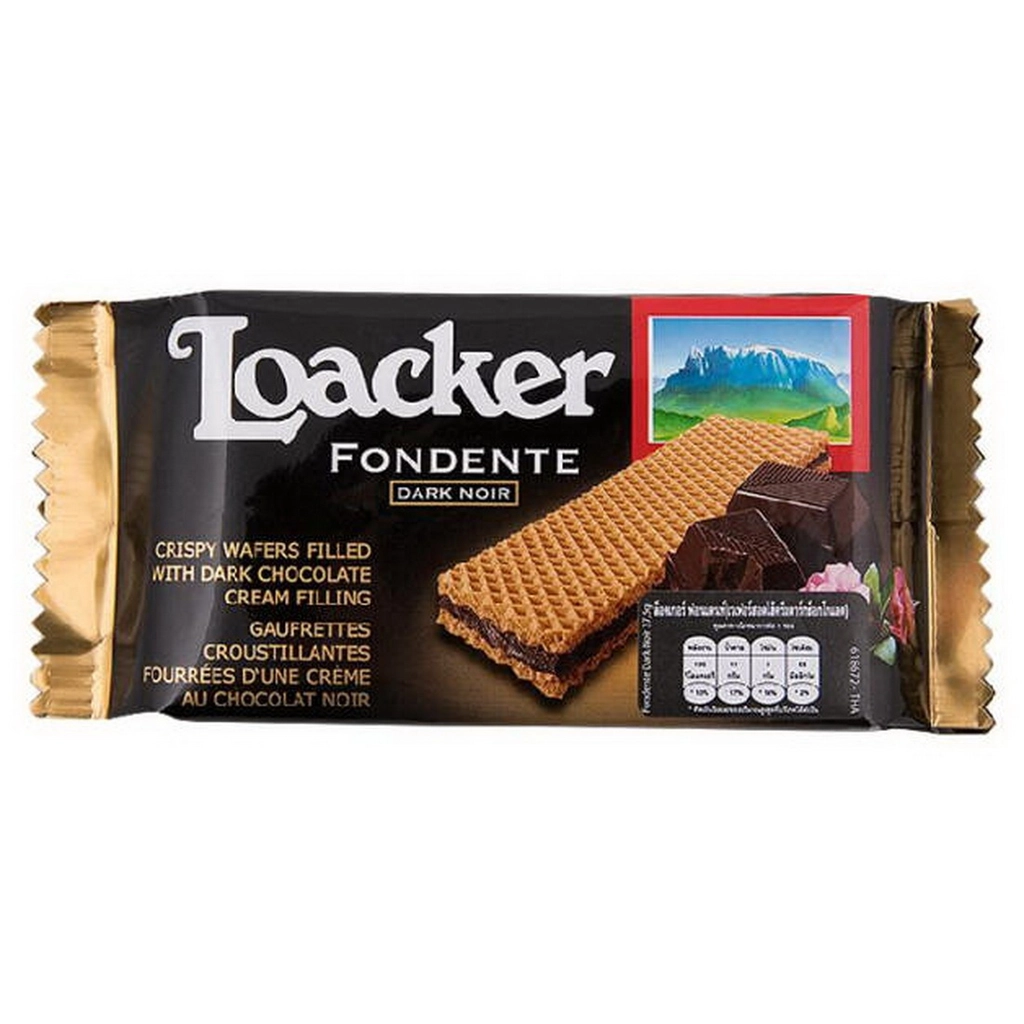 Loacker Thin Dark Chocolate 37.5G.