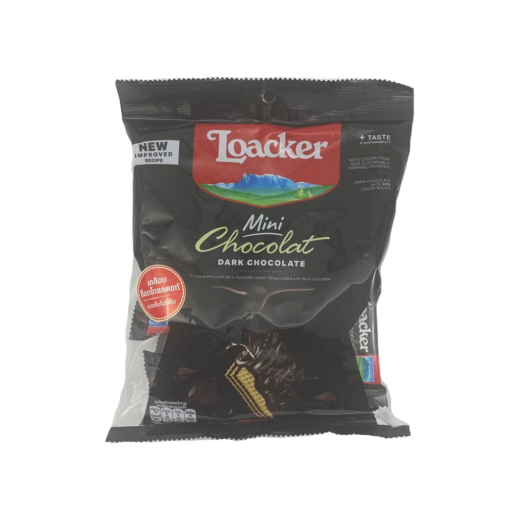 Loacker Minis Chocolate Wafer Dark 152G.
