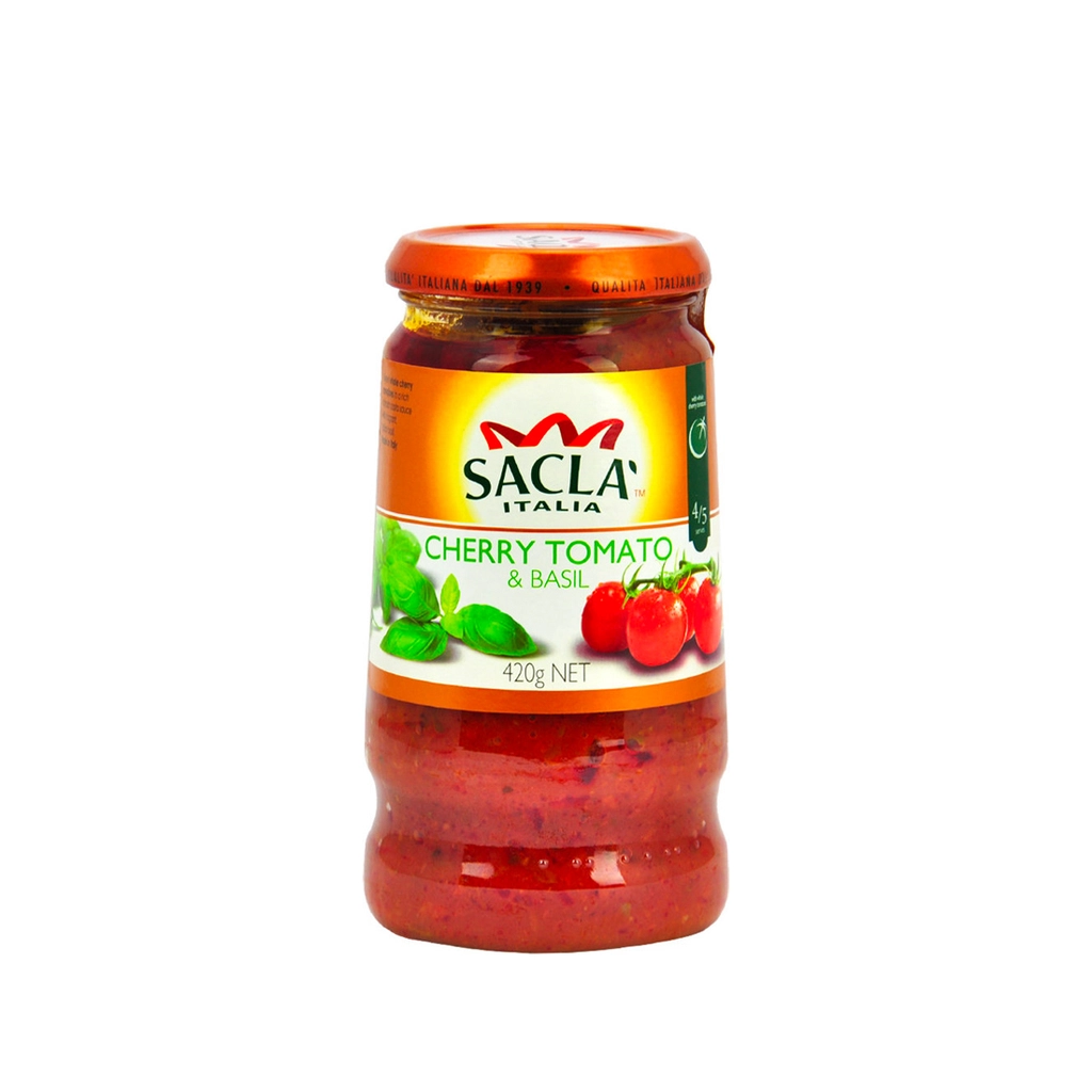 Sacla Italia Original Cherry Tomato and Basil Pasta Sauce 420G.