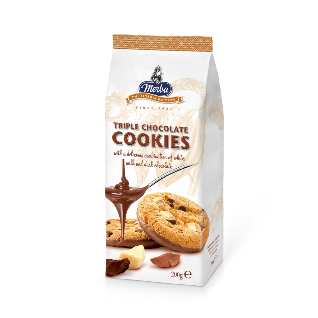 Merba Triple Chocolate Cookies 200G.