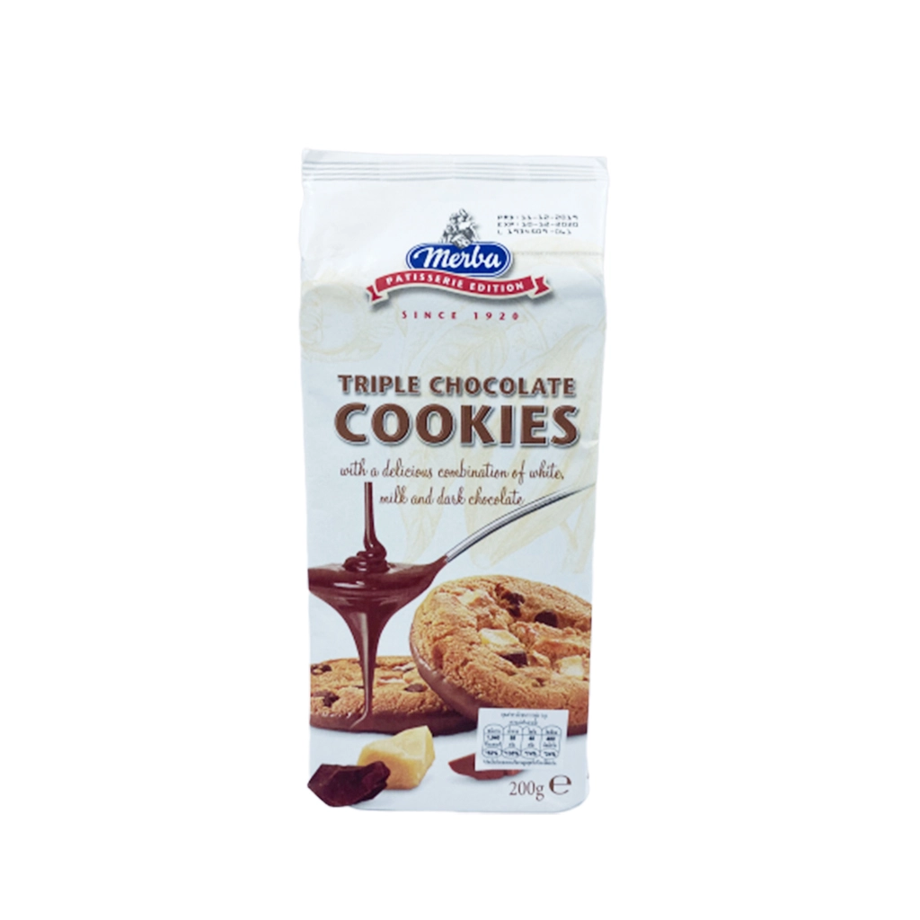 Merba Triple Chocolate Cookies 200G.