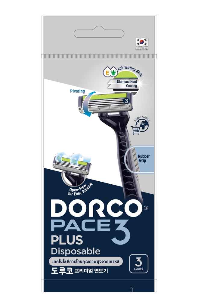 Dorco Dispose Razor 3Plus, 3Blades 3PCS.