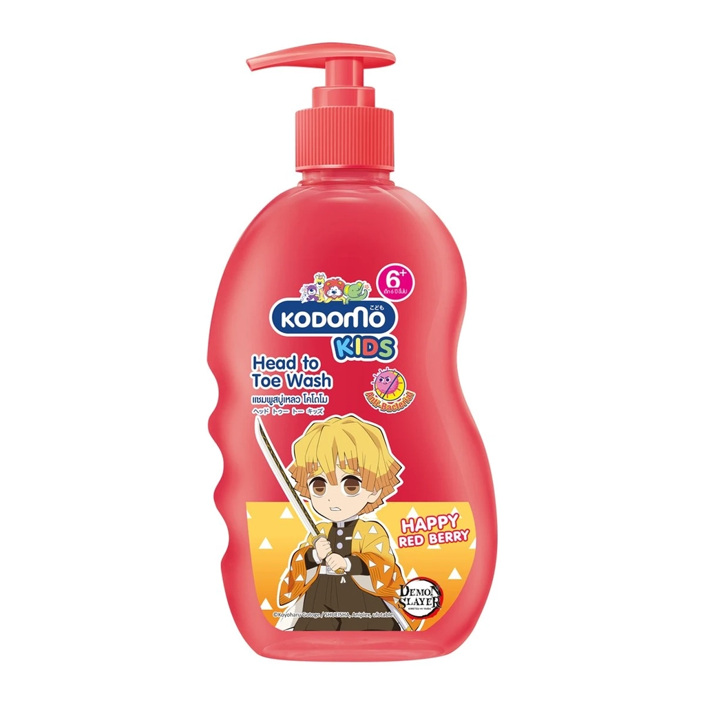 Kodomo Kids Head To Toe Happy Red Berry 400ML.