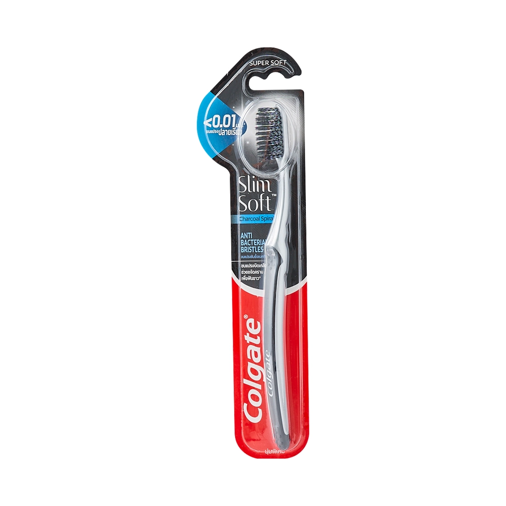 Colgate Slim Soft Charcoal Spiral Ultra Soft Toothbrush