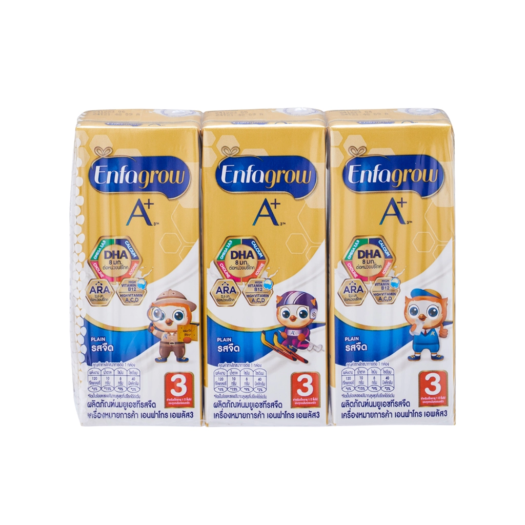 Enfagrow 3 A Plus UHT Milk Plain 180ML. Pack 3