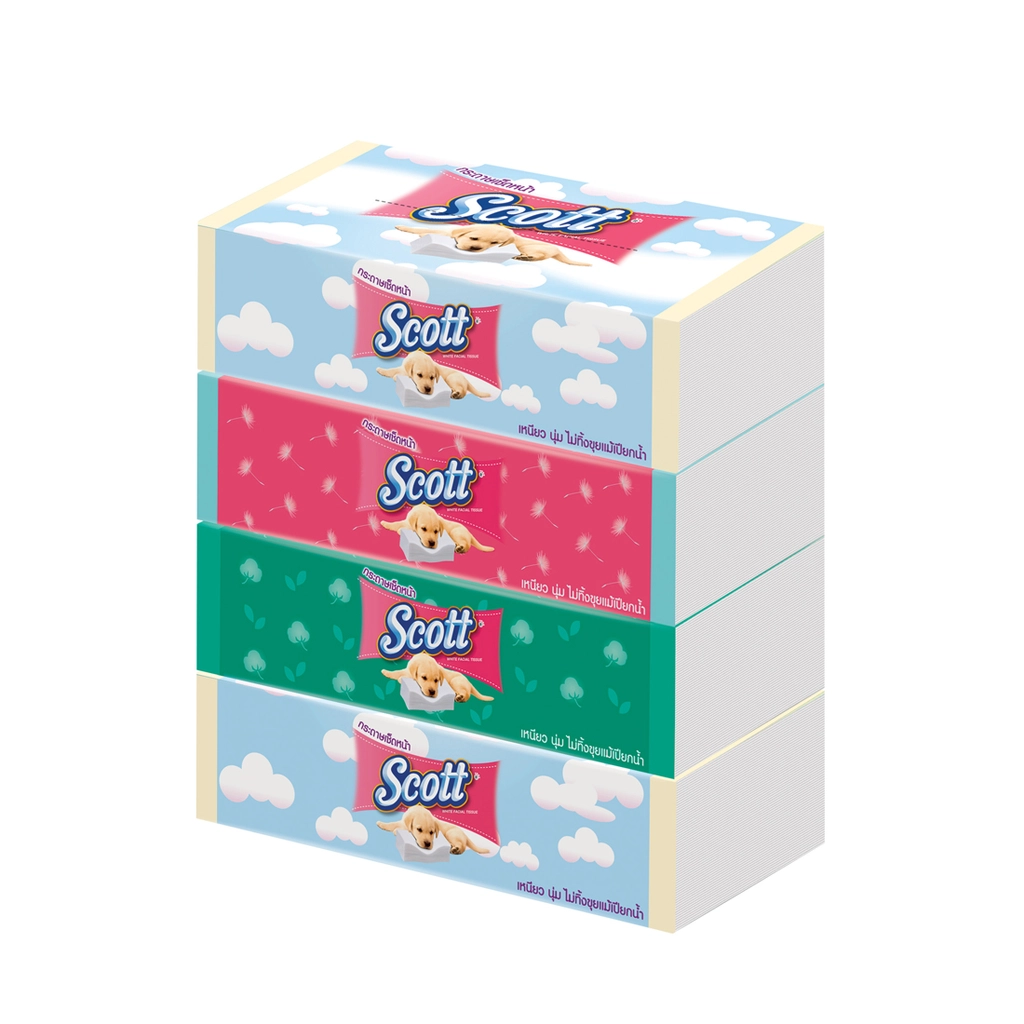 Scott Facial Tissue Soft Box 120sheets Pack 4