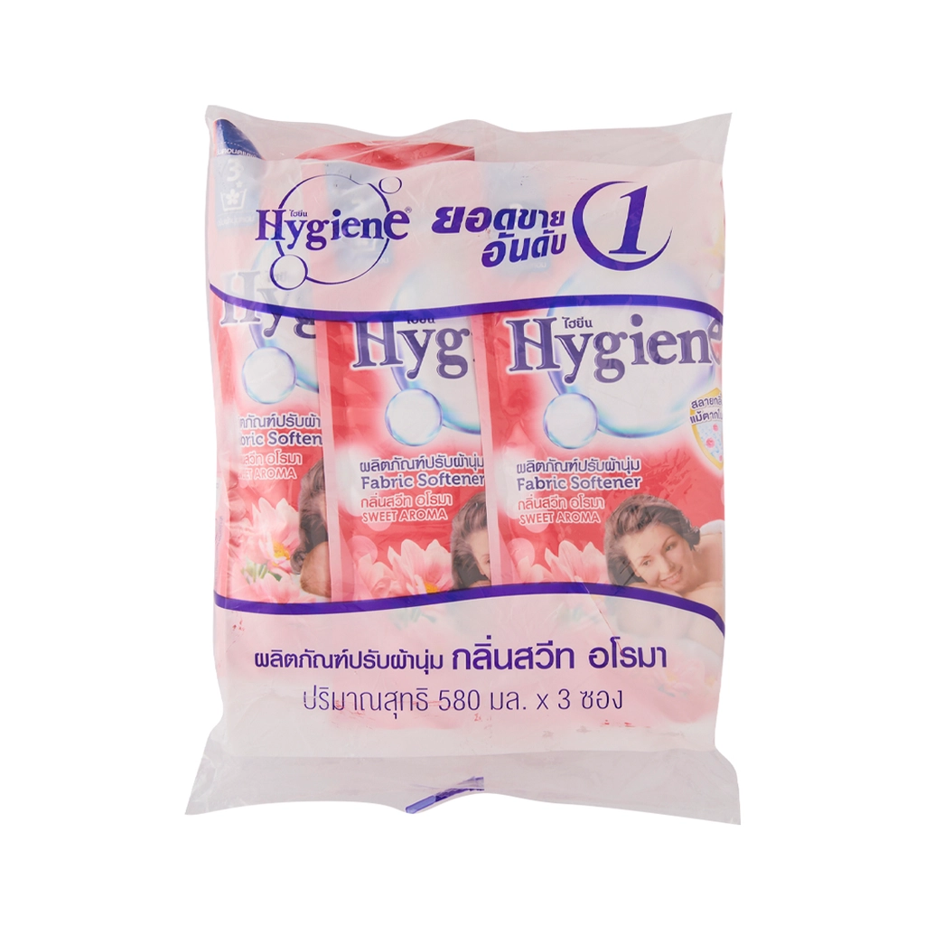 Hygiene Sweet Aroma Fabric Softener 600ML. Pack 3