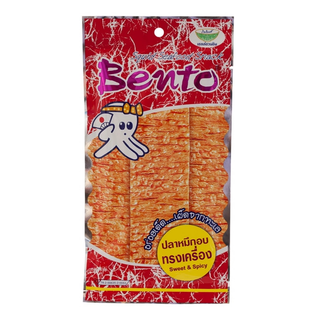 Bento Squid Seafood Snack Sweet & Spicy Flavor 20G.
