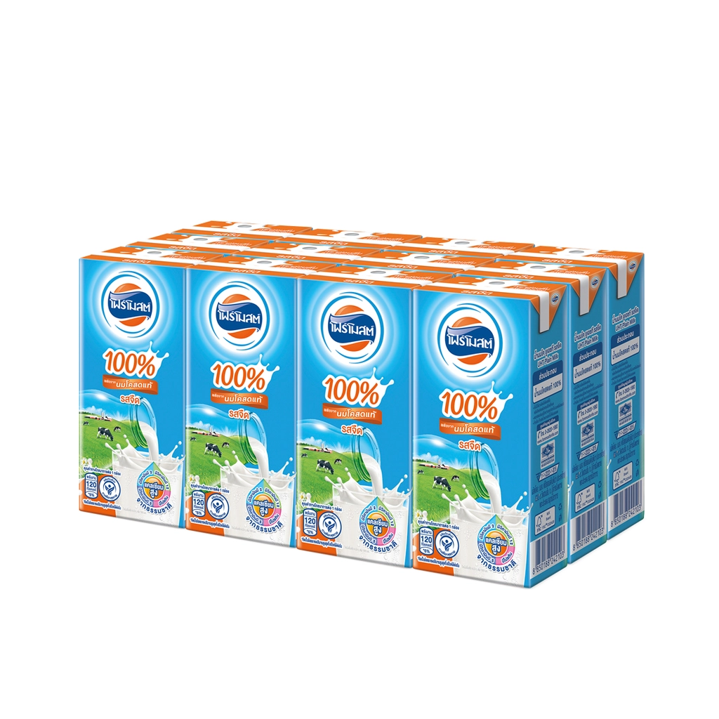Foremost UHT Milk Plain Flavor 180ML. Pack 12