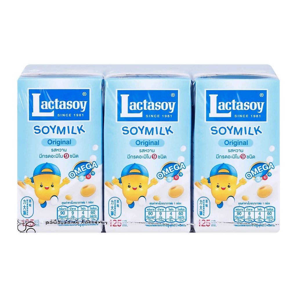 Lactasoy UHT Soy Milk Sweet Flavor 125ML. Pack 6