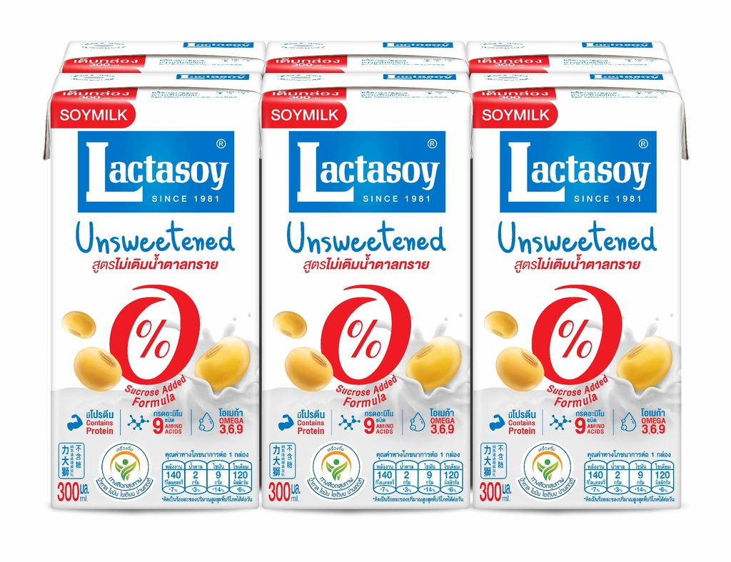 Lactasoy Soymilk Plain Flavor 300ML. Pack 6
