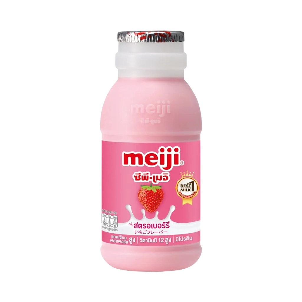 Meiji Strawberry Flavored Pasteurized Milk 200ML.