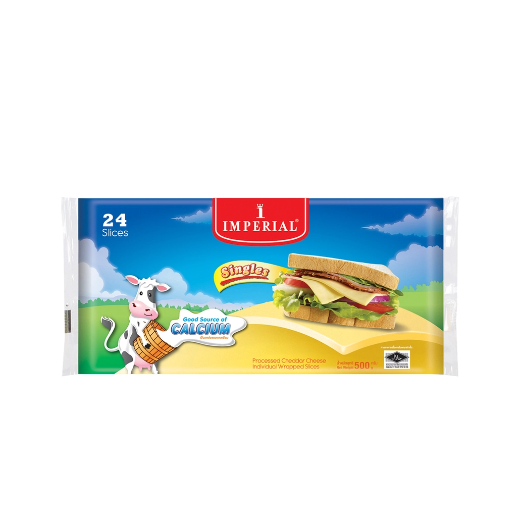 Imperial Cheddar Cheese 24Slices 500G.