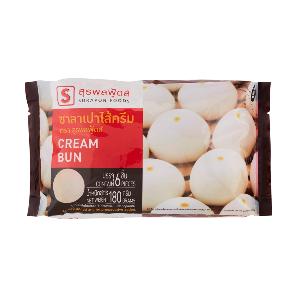 Surapon Cream Bun 6X180G.