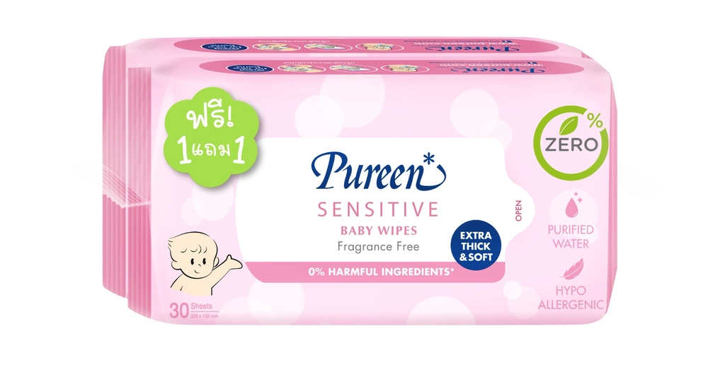 Pureen Baby Wipes Sensitive 30sheets