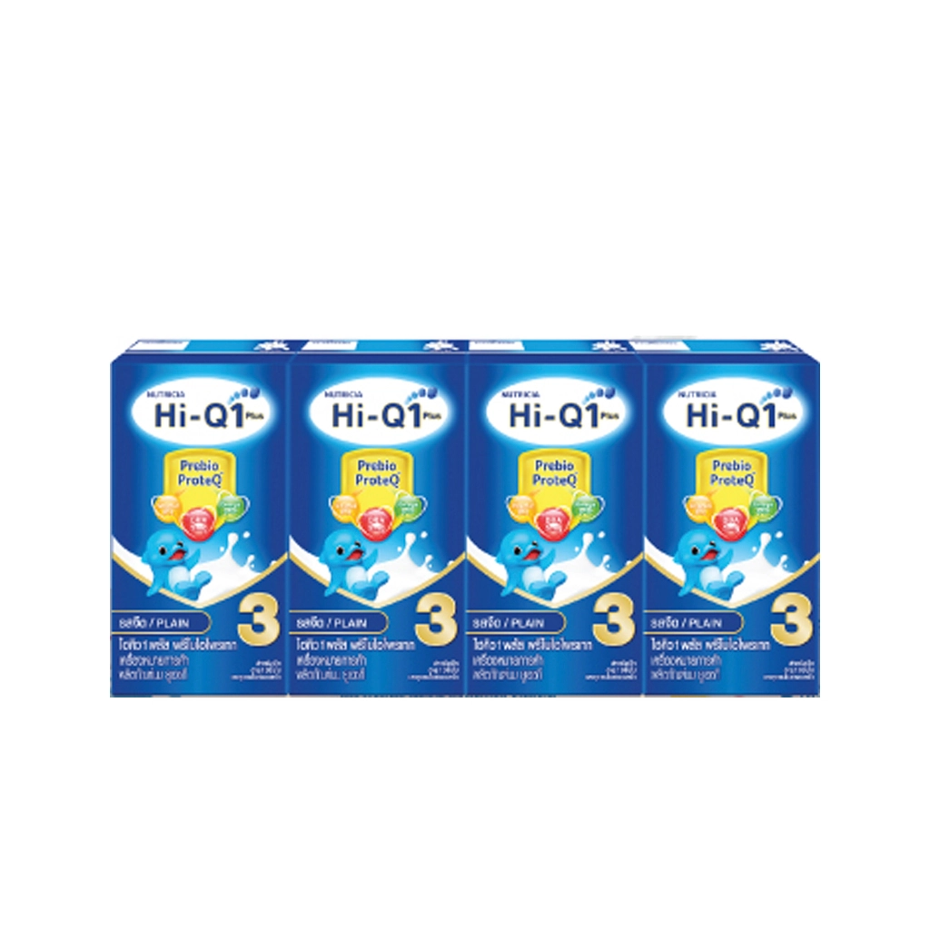 Hi Q 1 Plus UHT Milk Natural ProteQ Plain 180ML. Pack 4