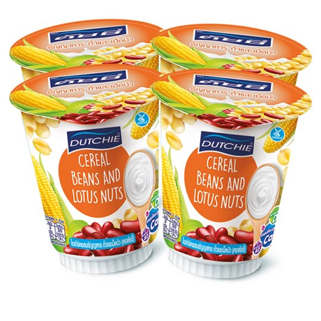 ดัชชี่ โยเกิร์ตผสมธัญญาหารถั่วและเม็ดบัว 135ก. แพ็ค4