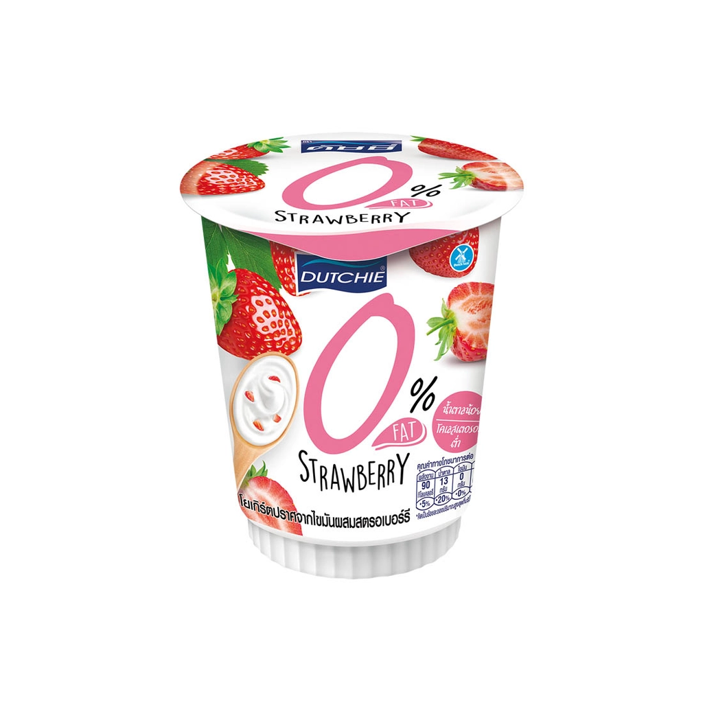 Dutchie 0% Fat Yogurt Strawberry 135G.