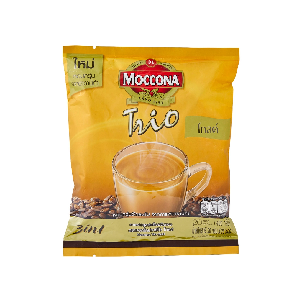 Moccona Trio Instant Coffee Mixed Gold 20G. Pack 20 sachets