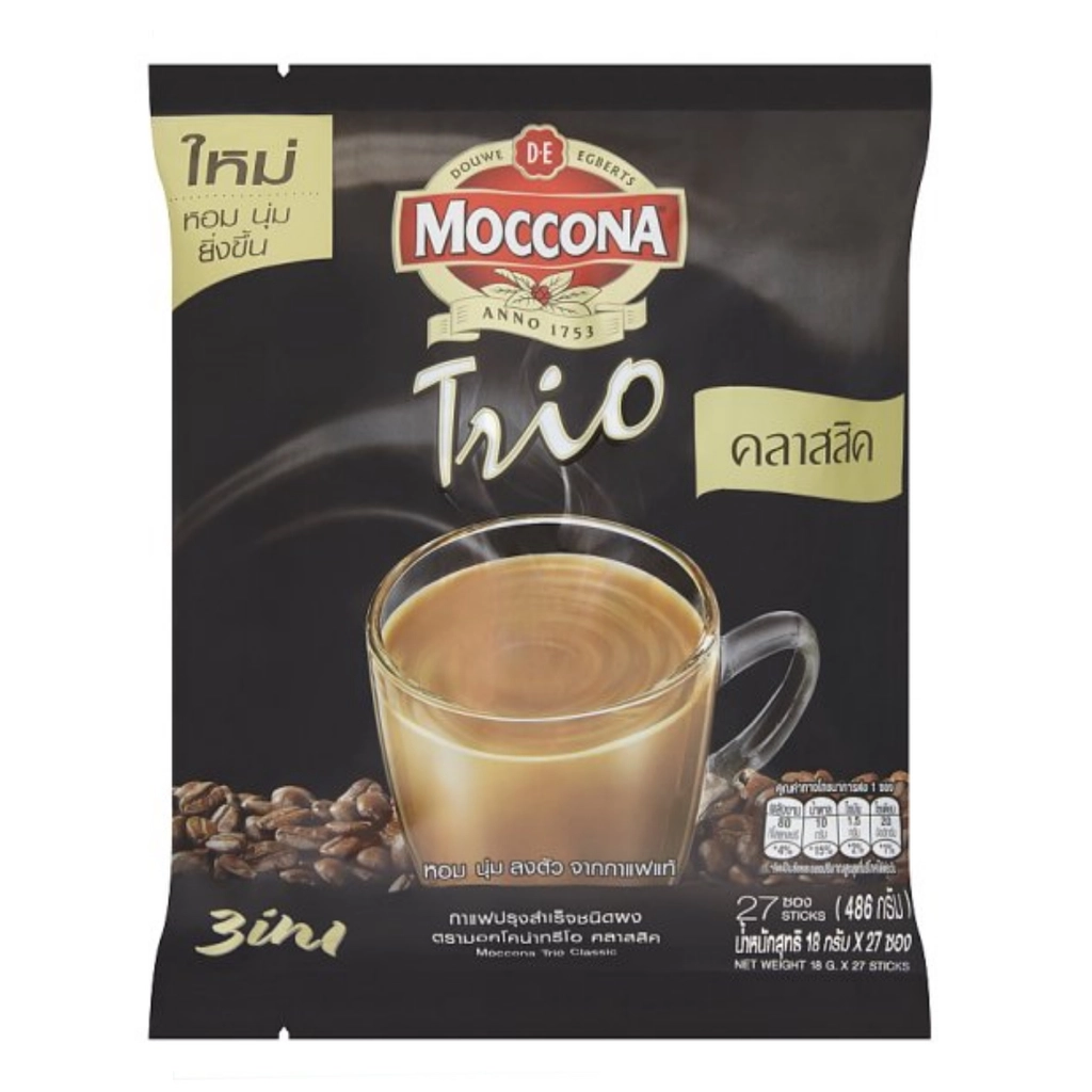 Moccona Trio Instant Coffee Mixed Classic 18G. Pack 27sachets