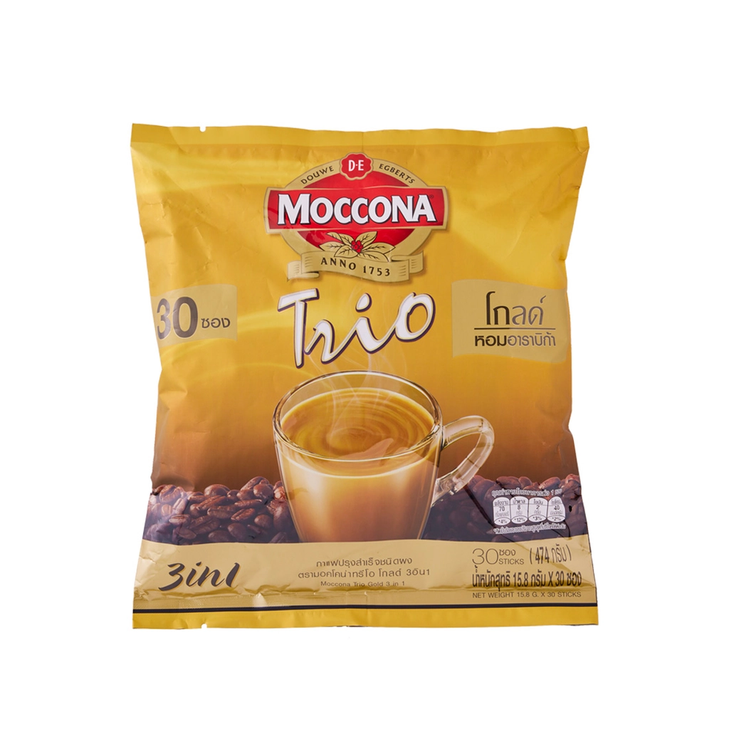 Moccona Trio Instant Coffee Mixed Espresso 15.8G. Pack 30 sachets