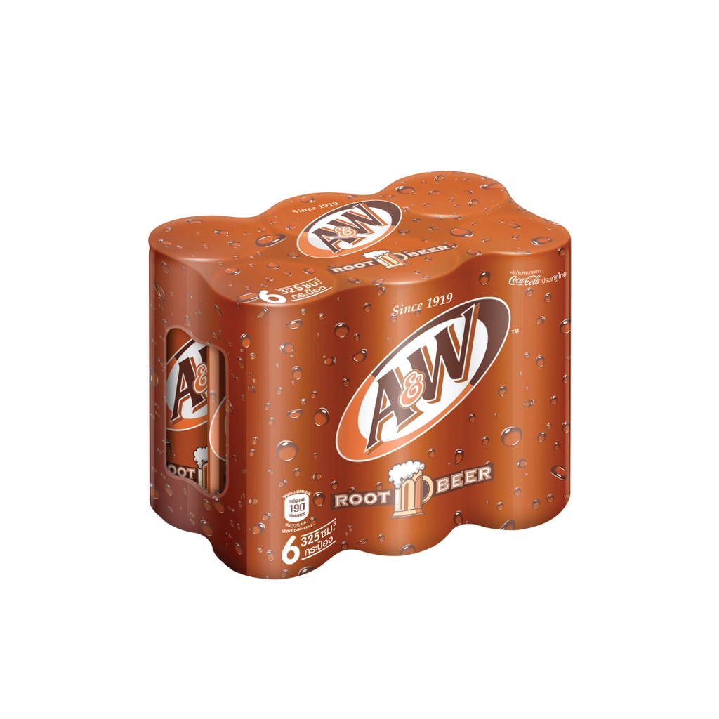 A&W Soft Drink 325ML. Pack 6