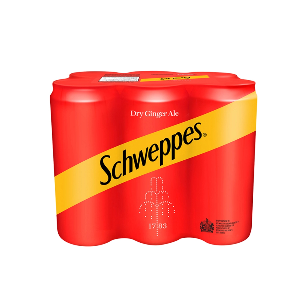 Schweppes Mixer Ginger Ale 330ML. Pack 6