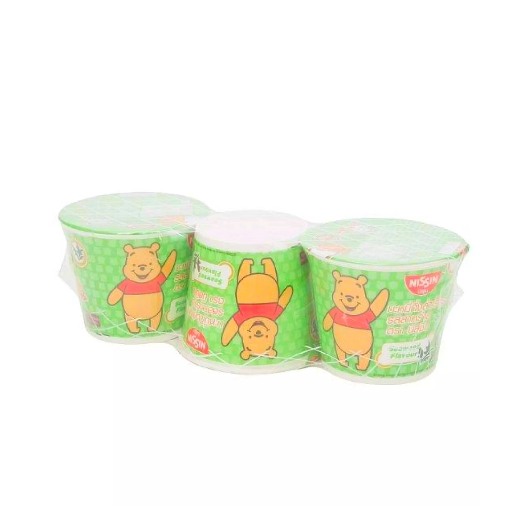 Nissin Pooh Cup Noodle Seaweed 40G. Pack 3