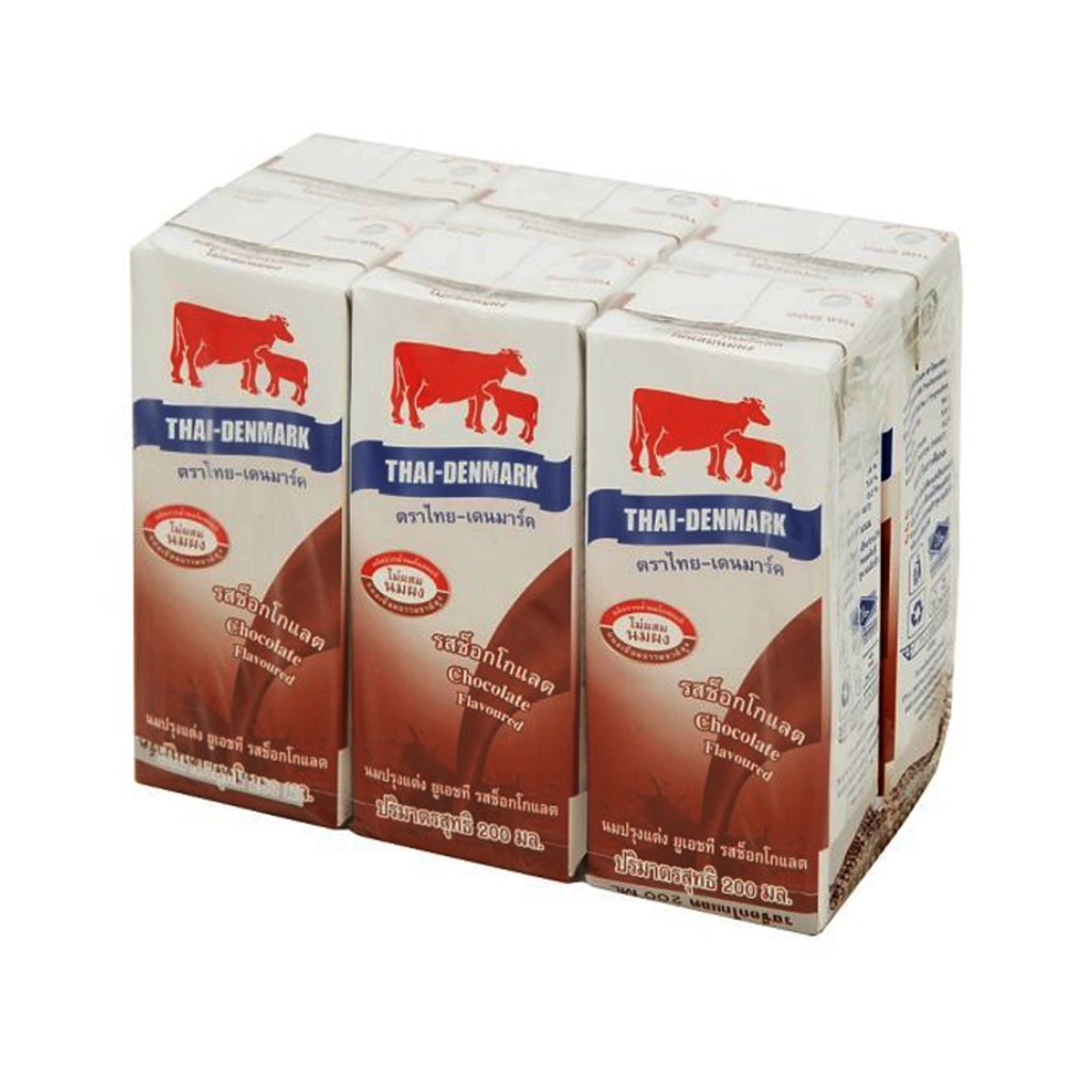 Thai-Danish UHT Milk Chocolate Flavor 200ML. Pack 6