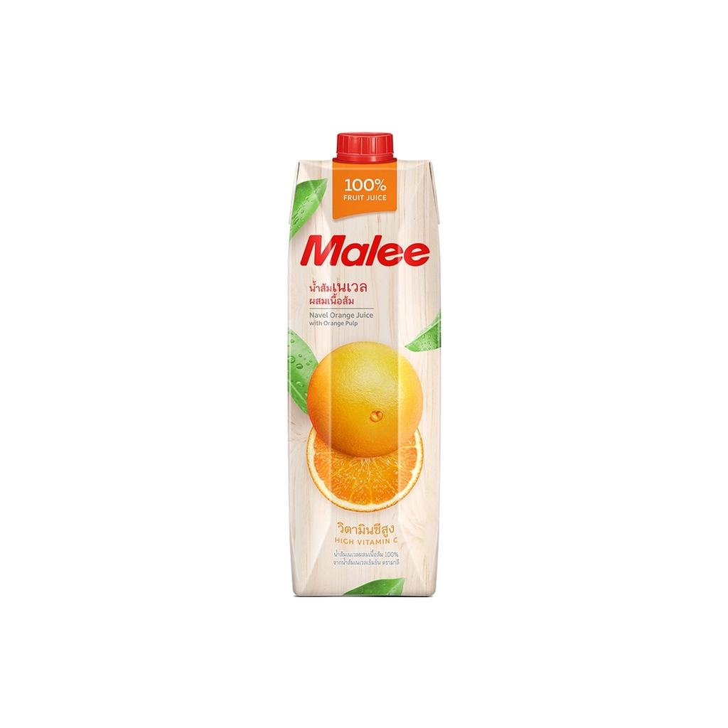 Malee Navel Orange Juice With Orange Pulp 1000ML.