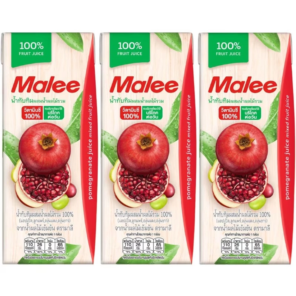 มาลี น้ำทับทิมผสมผลไม้รวม3X200มล.