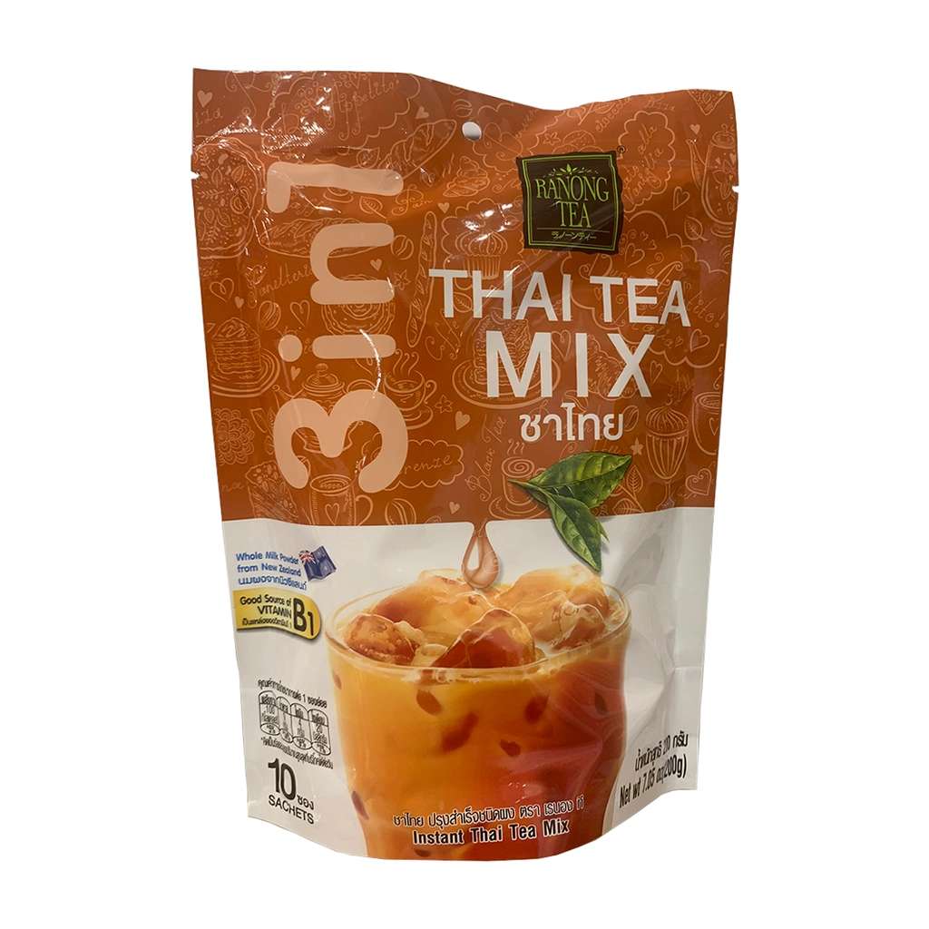 Ranong Tea Instant Thai Tea Mix 20G. Pack 10