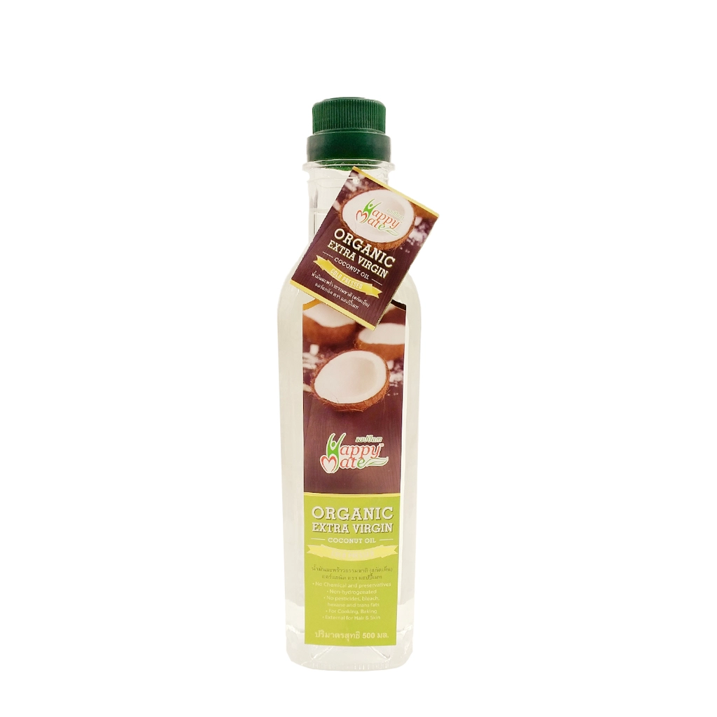 Happy Mate Organic Extra Virgin Coconut Oil (Cold Pressed) 500ML.