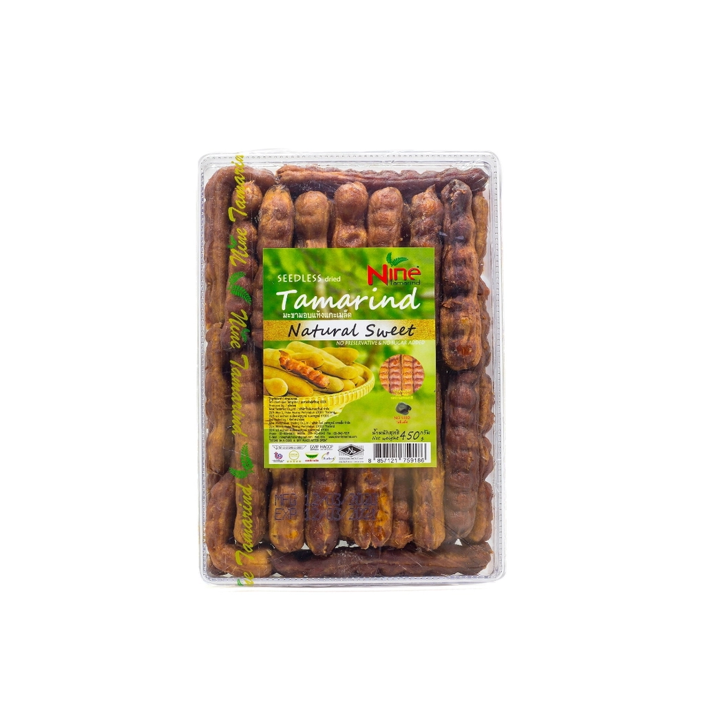 Nine Tamarind Seedless Dried Tamarind 450G.
