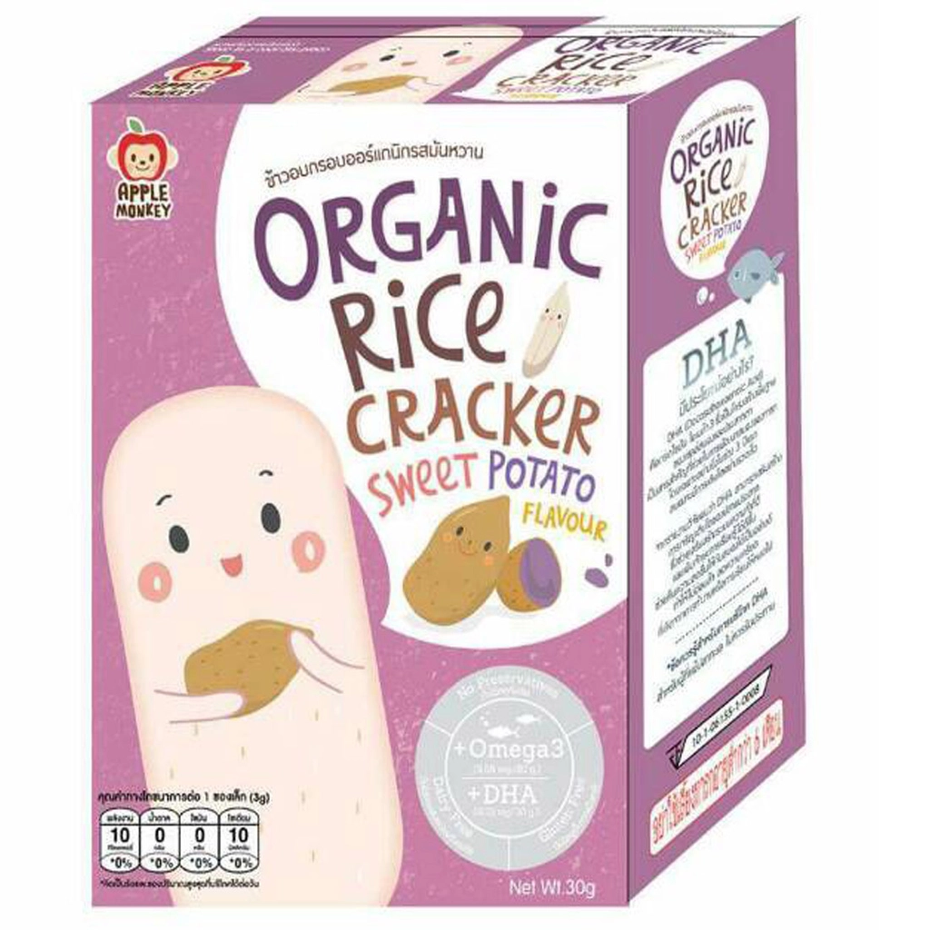 Apple Monkey Rice Cracker Sweet Potato 30G.