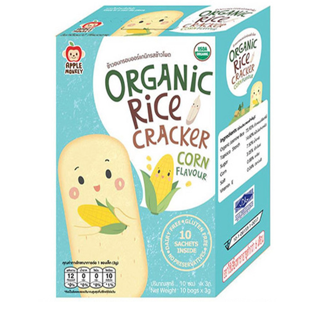 Apple Monkey Rice Cracker Corn 30G.