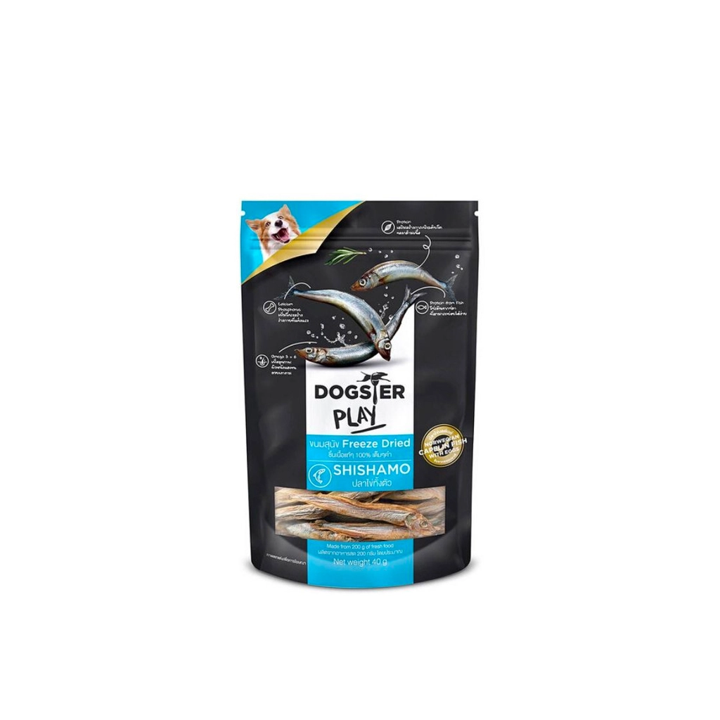 Dogster Play Freeze Dried Dogs and Cats Treats Shishamo 40G.