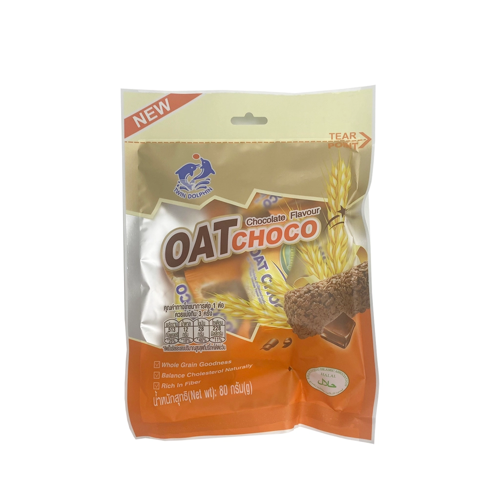 Twin Dolphin Oat Choco Chocolate 80G.