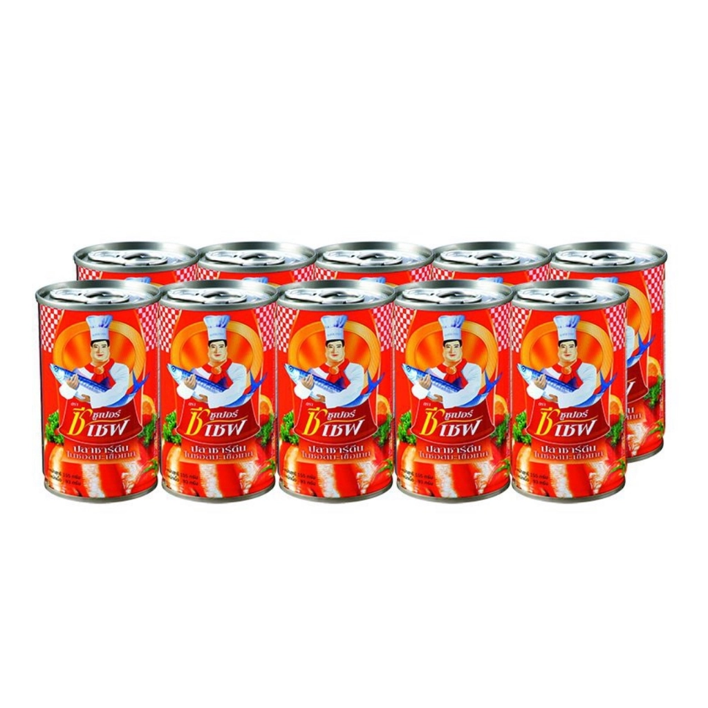 Super C Chef Sardines in Tomato Sauce 155G. Pack 10