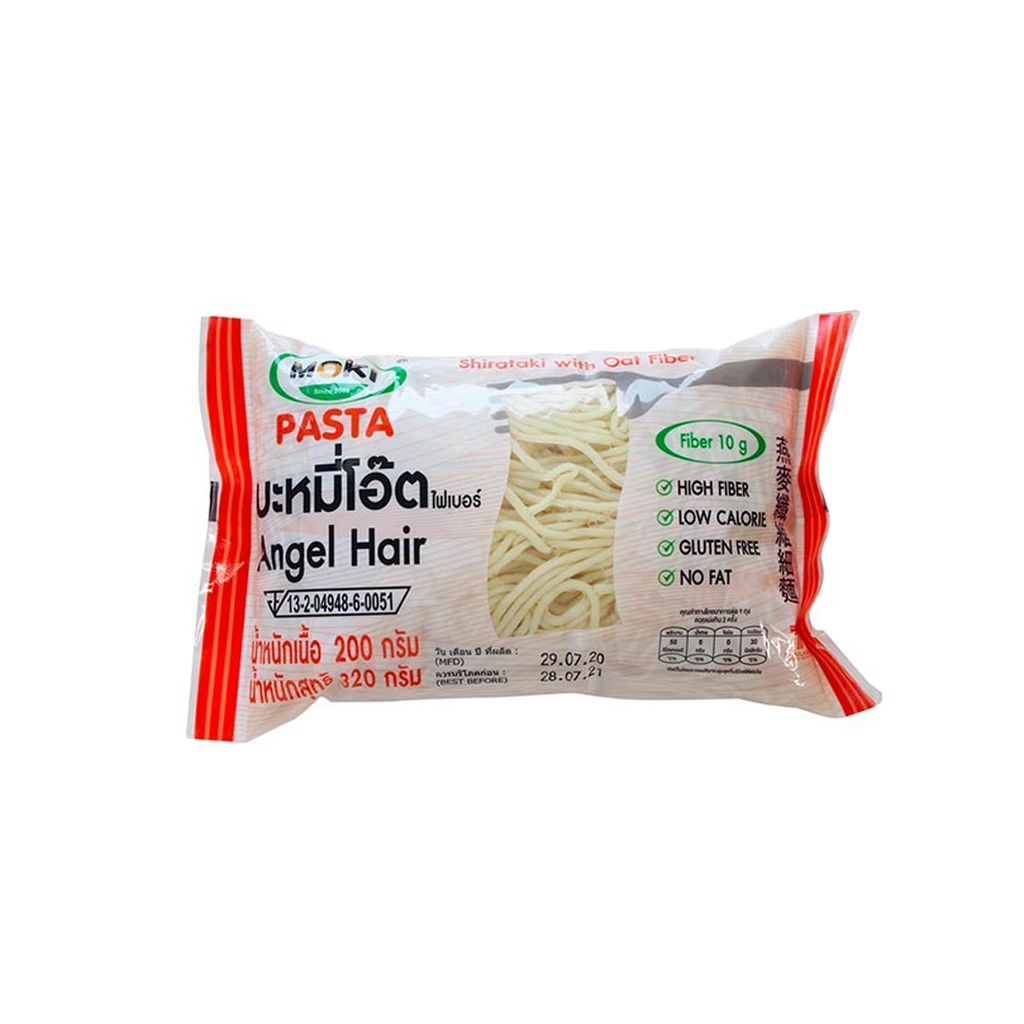 Moki Pasta Angel Hair Shirataki with Oat Fiber